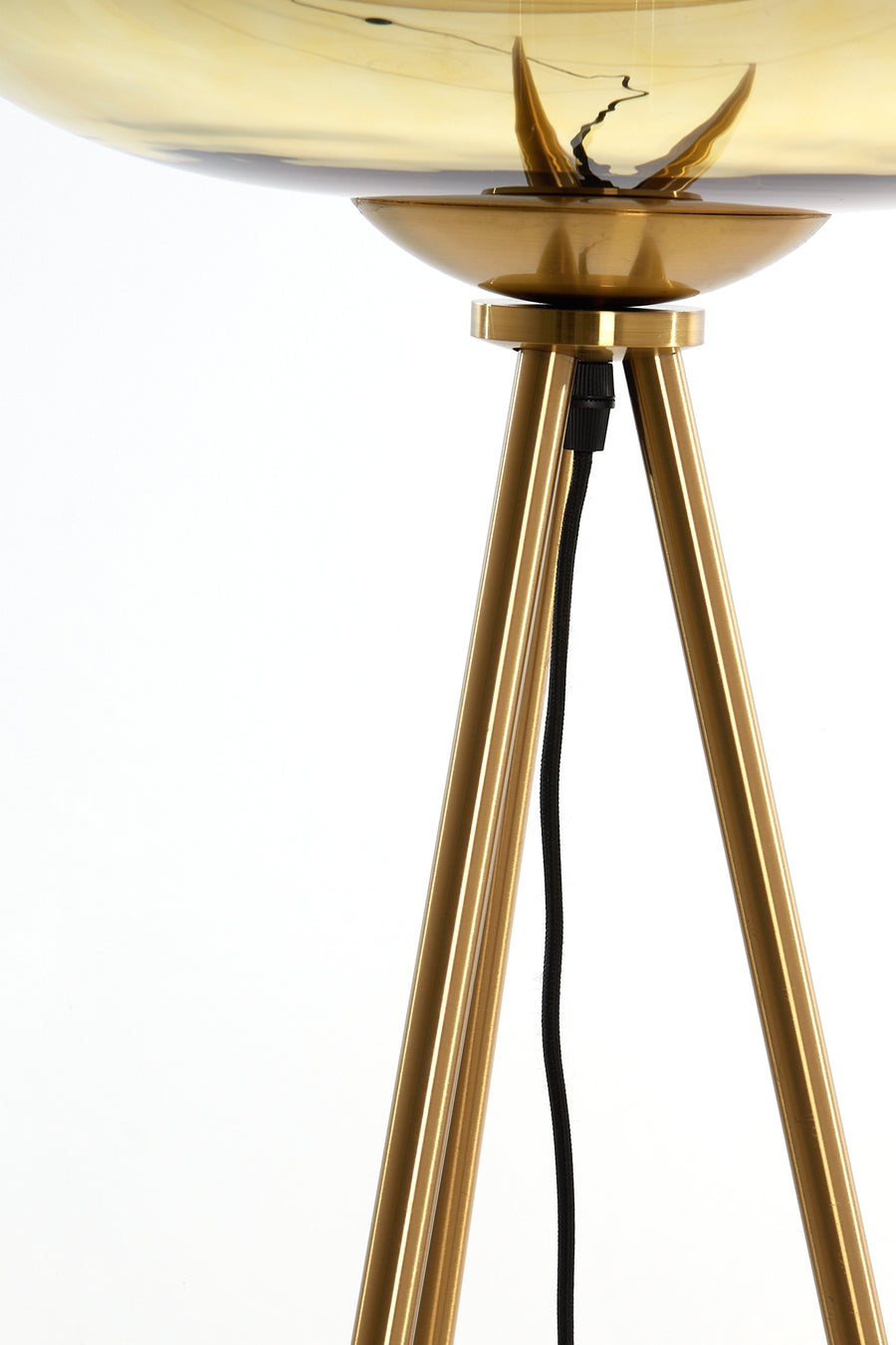 Light & Living Mayson Floor Lamp in Gold and Gold and Clear Glass ...