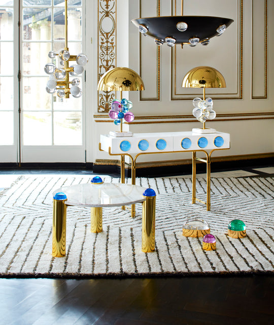 Jonathan Adler Globo Console Table – Blue – Shropshire Design