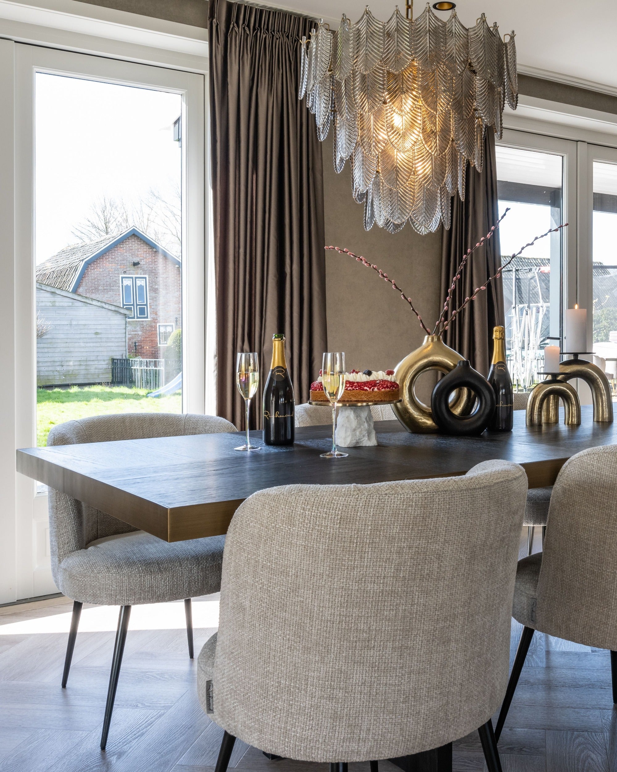 Richmond Interiors Cambon Dining Table in Dark Coffee Large Shropshire Design