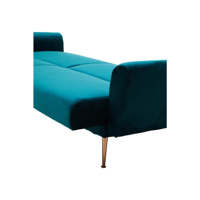 Adelaide Sofa Bed – Blue-Green Velvet – Shropshire Design