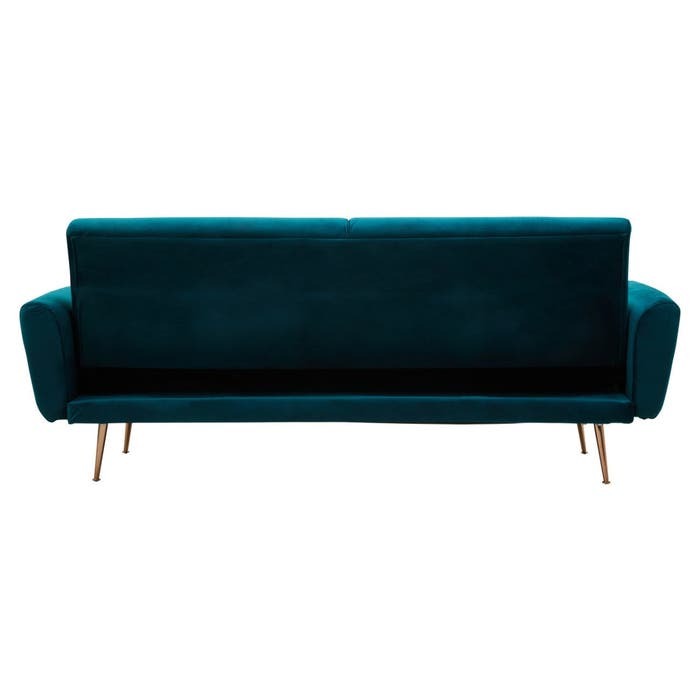 Adelaide Sofa Bed – Blue-Green Velvet – Shropshire Design