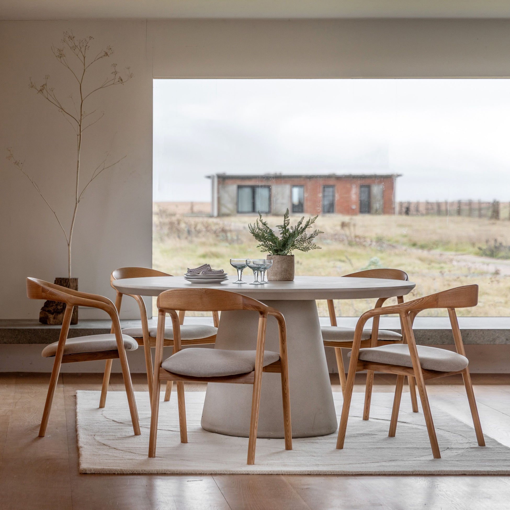Arbor Round Dining Table – Linen – Shropshire Design