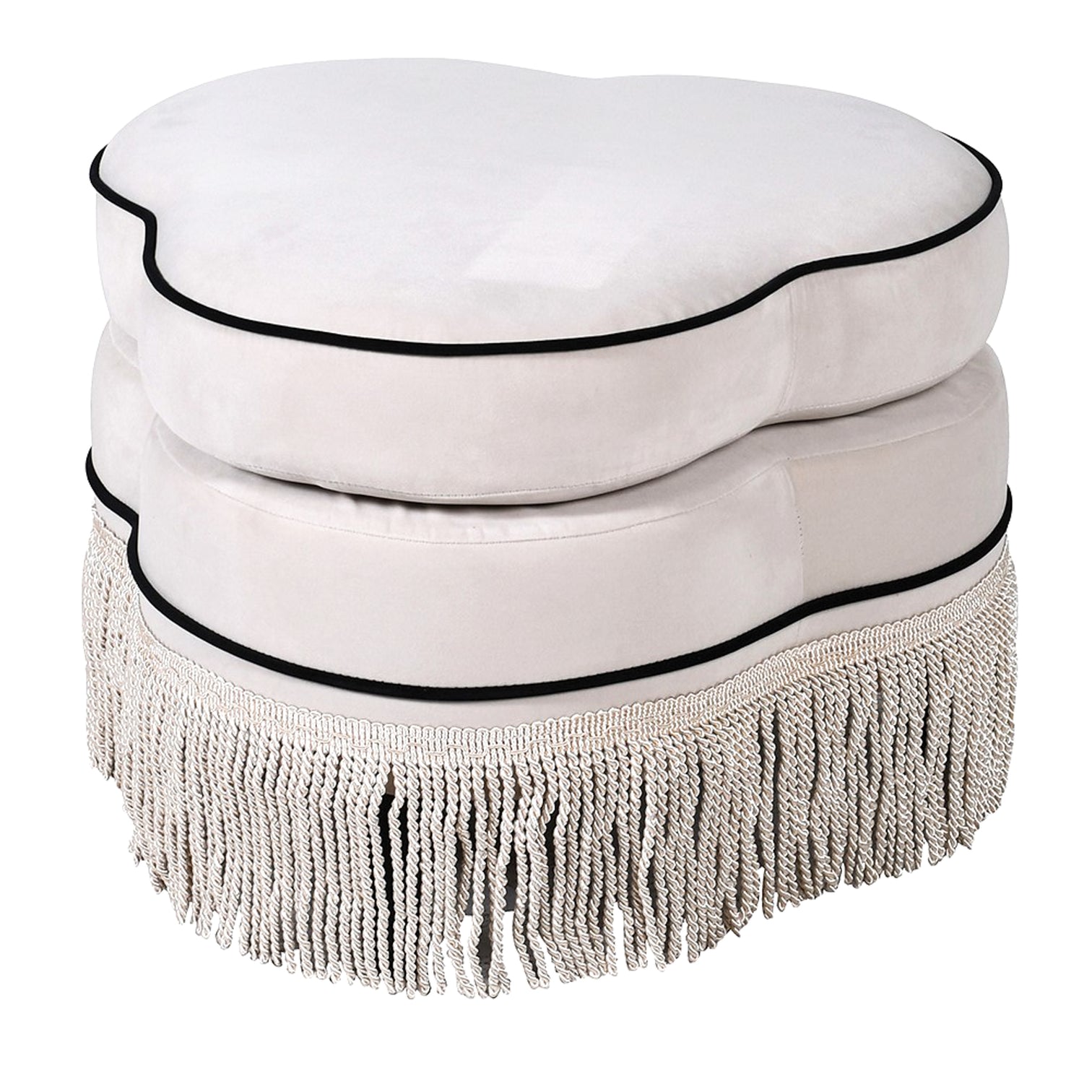 Carina Curved Ottoman with Tassels – Shropshire Design
