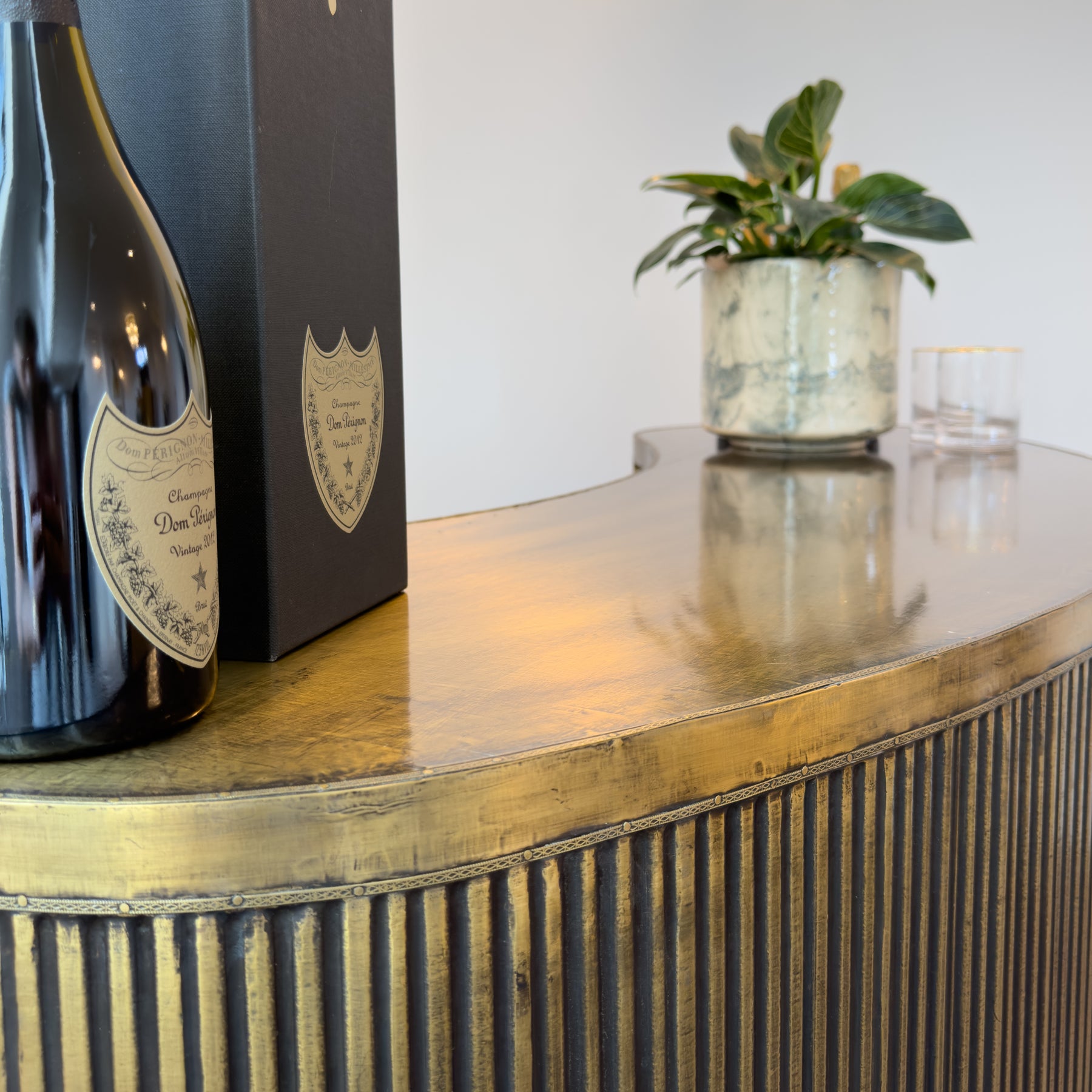 Coretta Ribbed Bar in Antique Gold – Shropshire Design