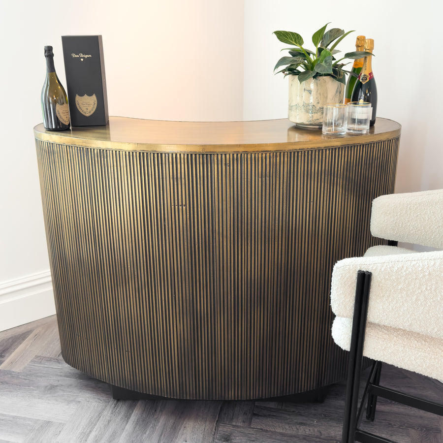 Coretta Ribbed Bar in Antique Gold – Shropshire Design