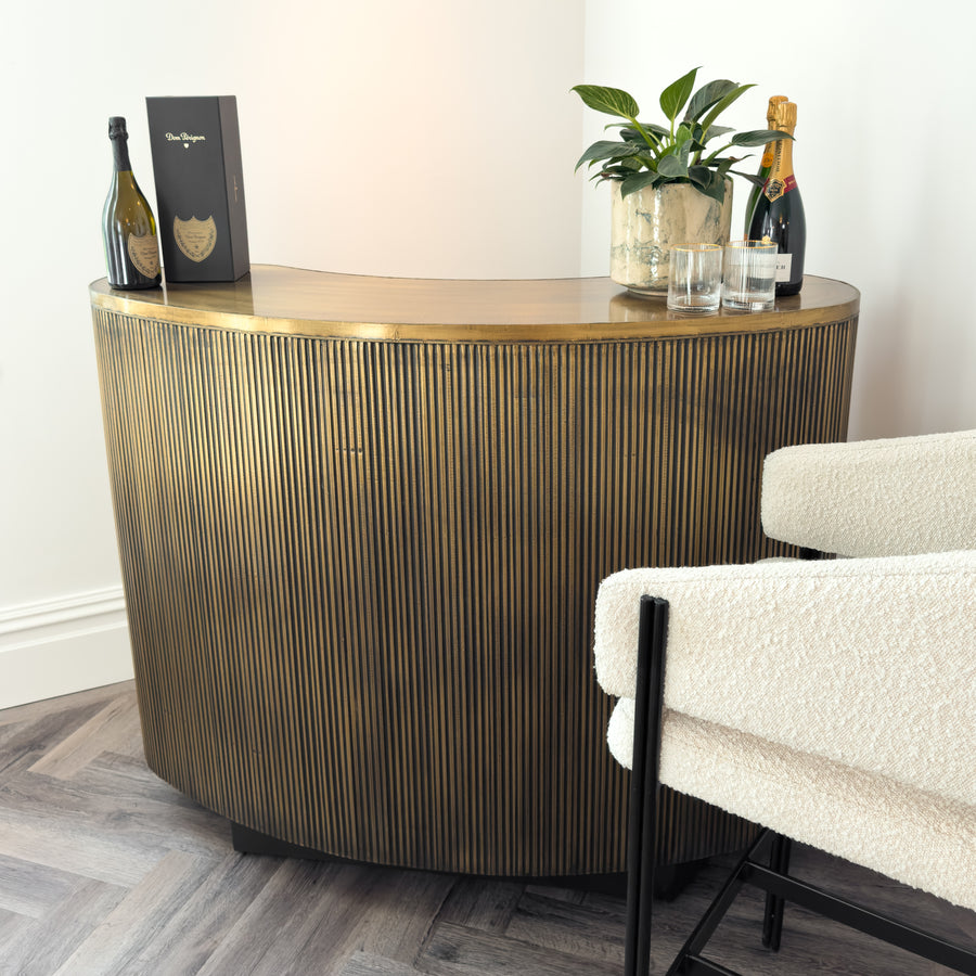Coretta Ribbed Bar in Antique Gold – Shropshire Design