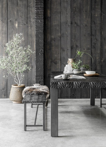 DTP Home Beam Dining Table with Black Finish – 225cm – Shropshire Design