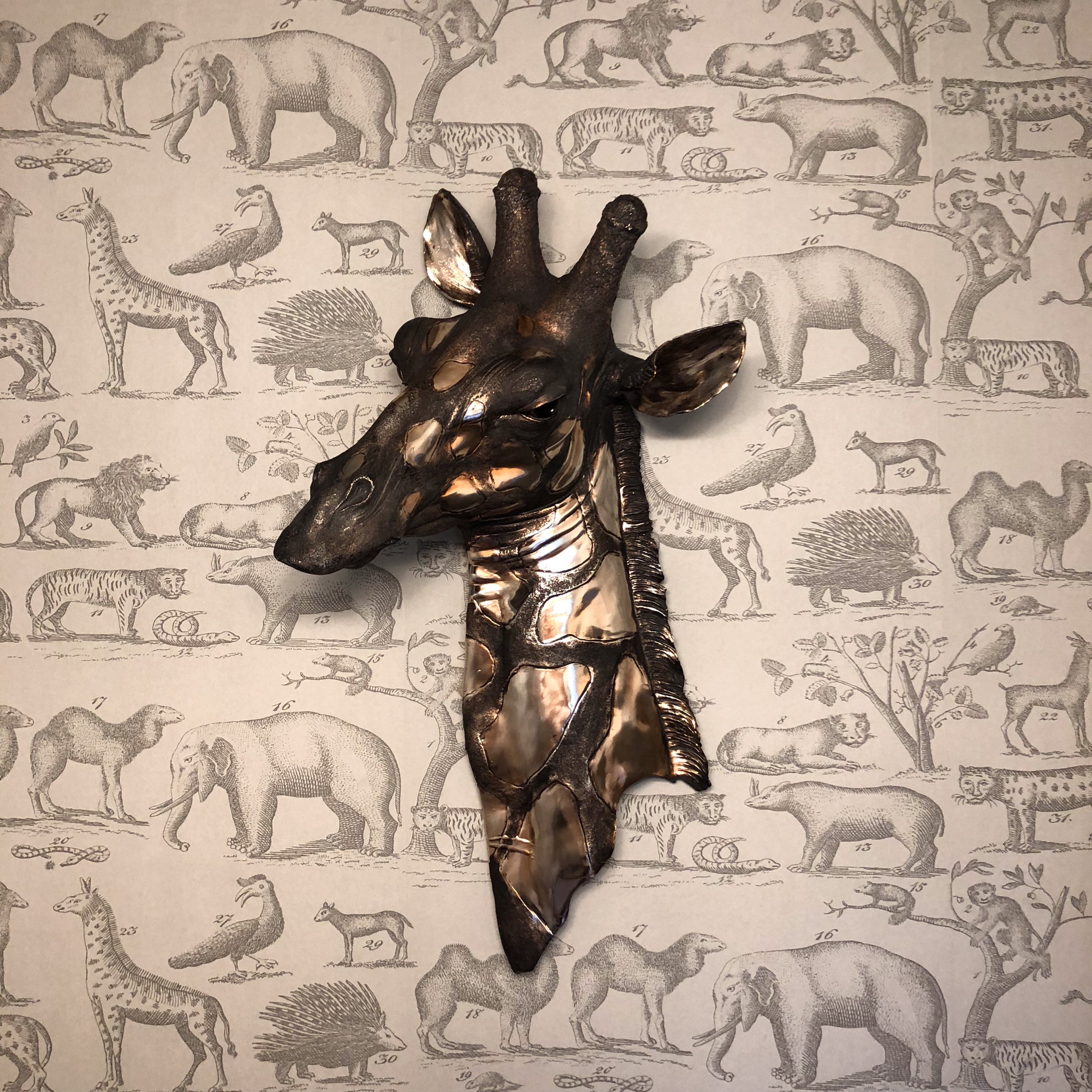 Geoffrey the Giraffe Copper Wall Figurine – Shropshire Design