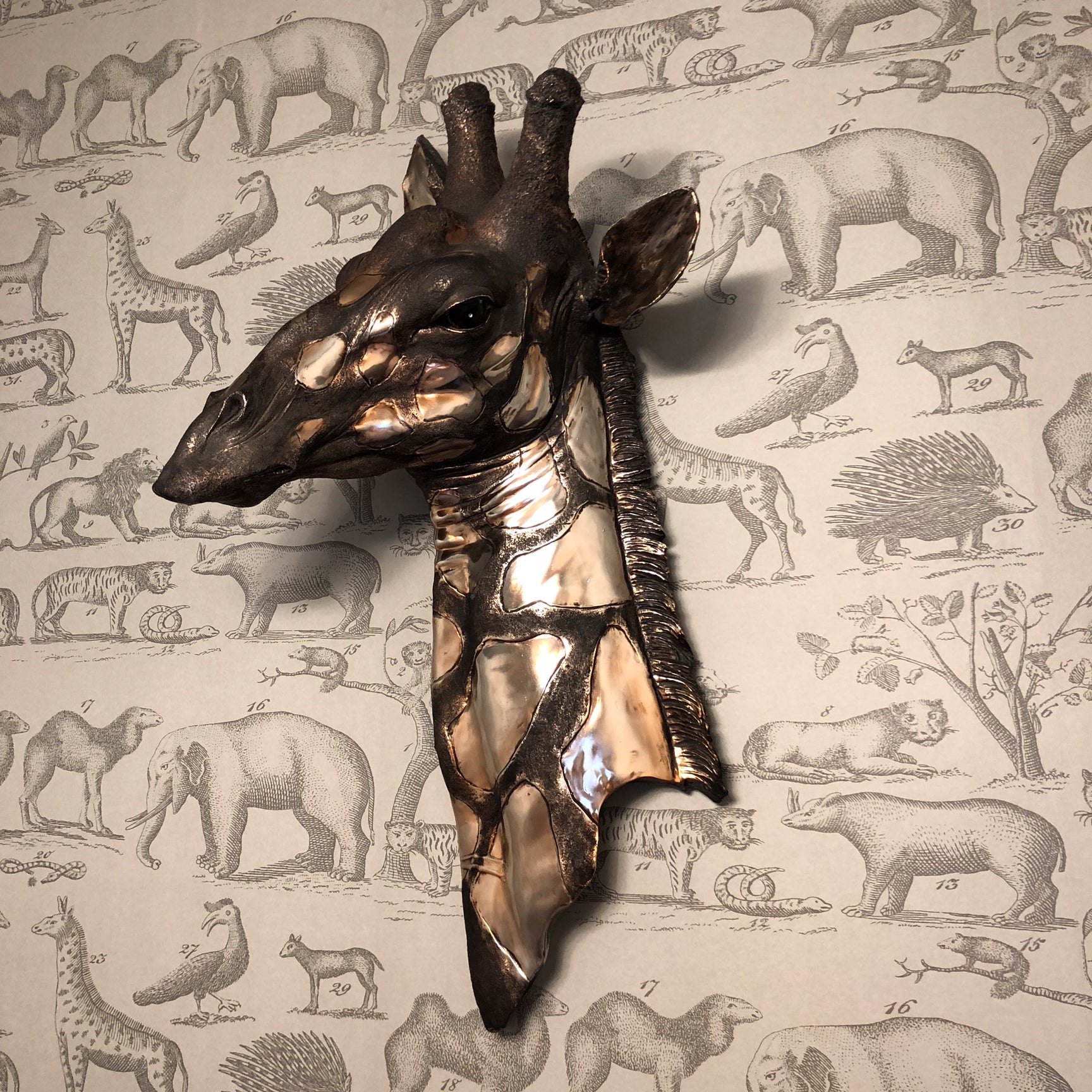 Geoffrey the Giraffe Copper Wall Figurine – Shropshire Design