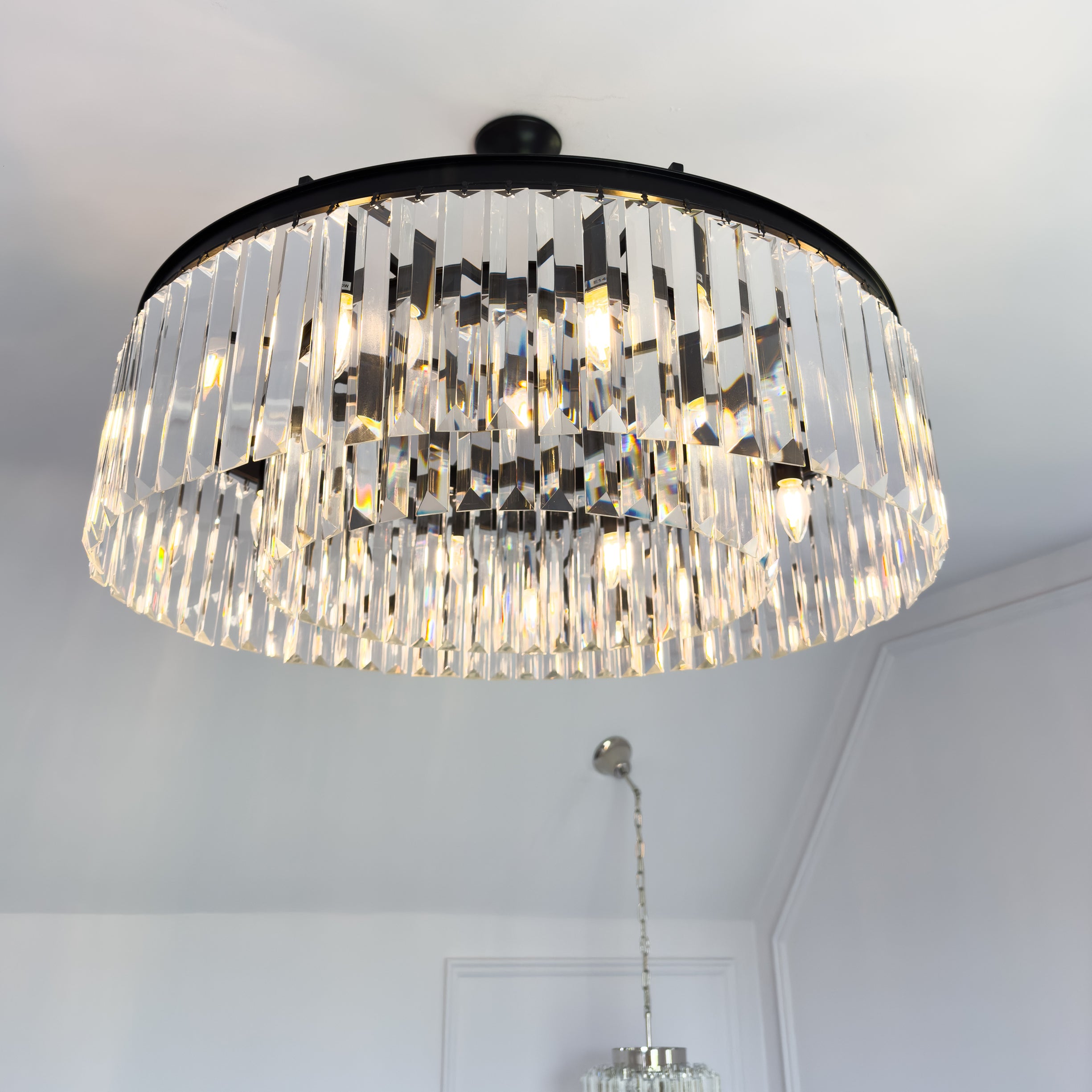 Huge Round Crystal Droplet Light – Shropshire Design