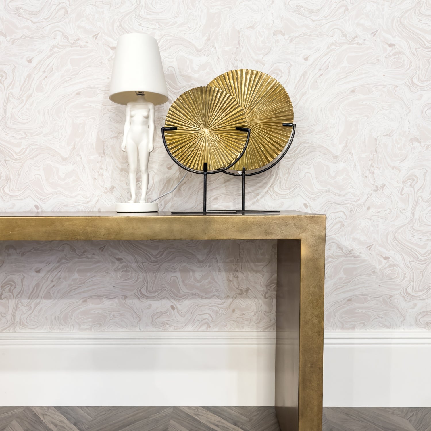 Ida Long Console Table in Distressed Iron – Shropshire Design