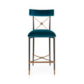 Jonathan Adler Rider Counter Stool – Rialto Peacock Velvet – Shropshire ...