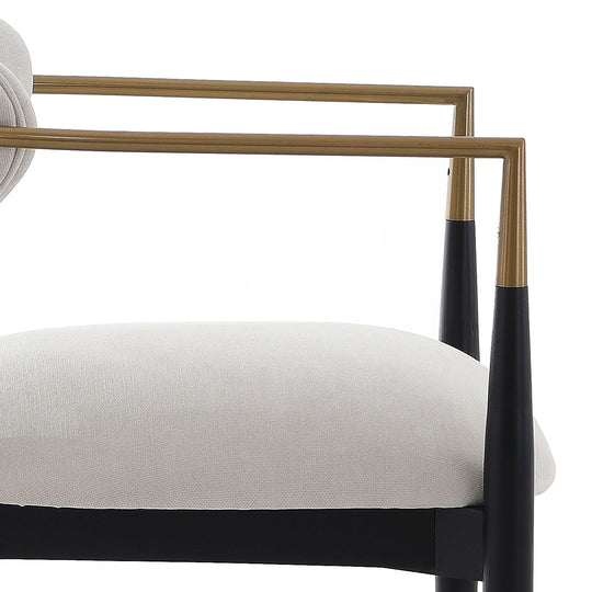 Keiichi Soho Dining Chair – Ebony and Brass – Shropshire Design