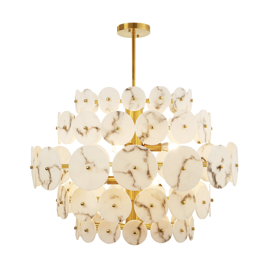 Liang & Eimil Momo Chandelier – Antique Brass & Alabaster Effect ...