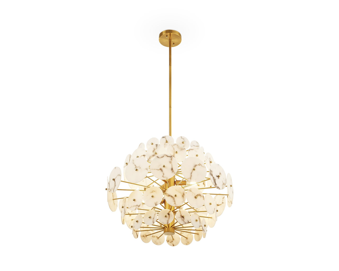 Liang & Eimil Momo Chandelier – Antique Brass & Alabaster Effect ...