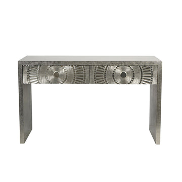 Libra Interiors Coco Console Table – Silver – Shropshire Design