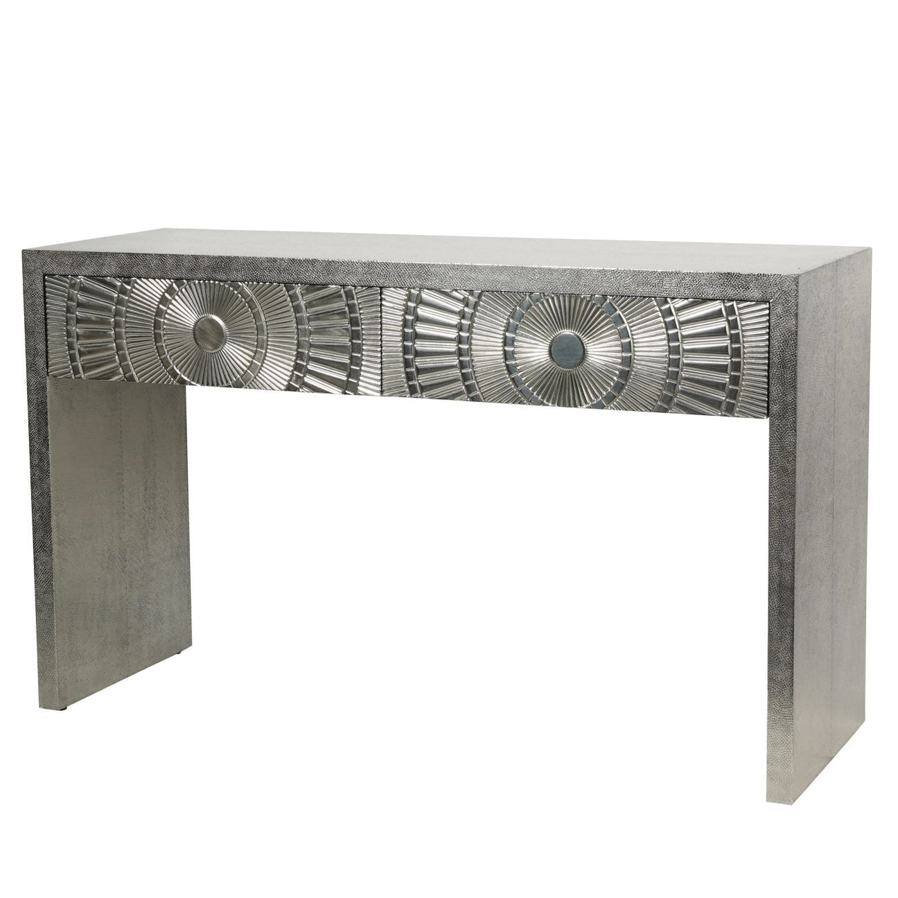 Libra Interiors Coco Console Table – Silver – Shropshire Design