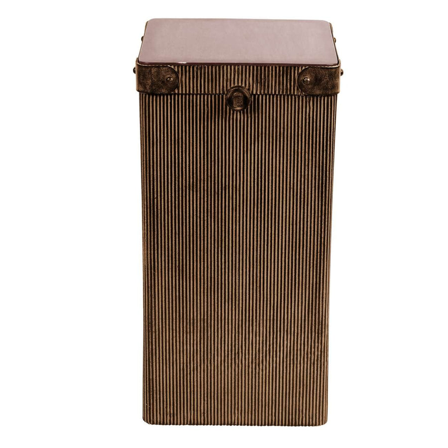 Libra Interiors Hunter Corrugated Trunk Accent Table – Antique Gold ...