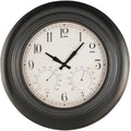 Libra Interiors Outdoor Antiqued Metal Clock – Black – Shropshire Design