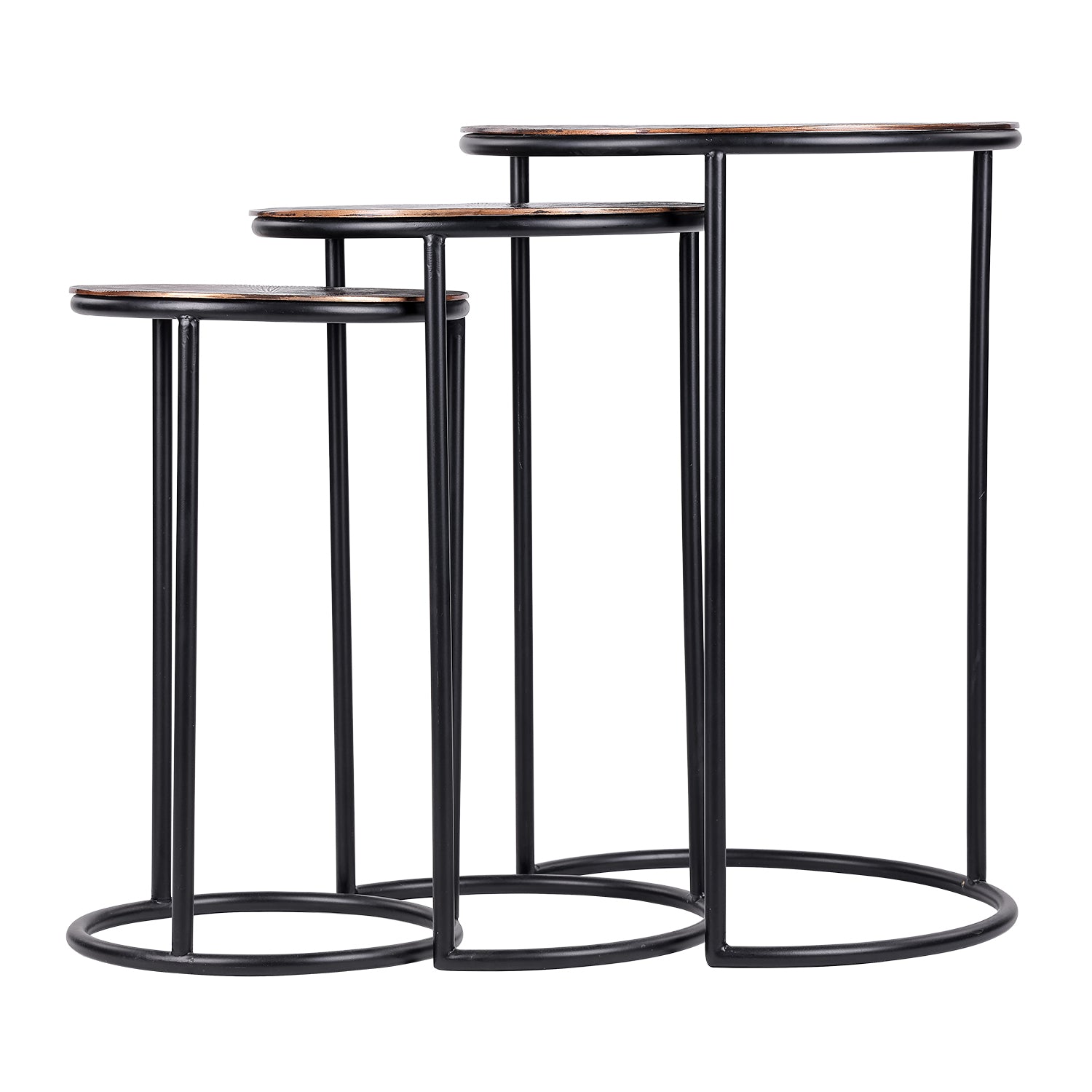 Libra Interiors Tambora Metal Tables – Set of 3 – Shropshire Design