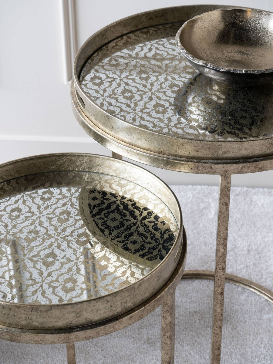 Libra Interiors Vienna Diamond Side Table – Set of 2 – Shropshire Design