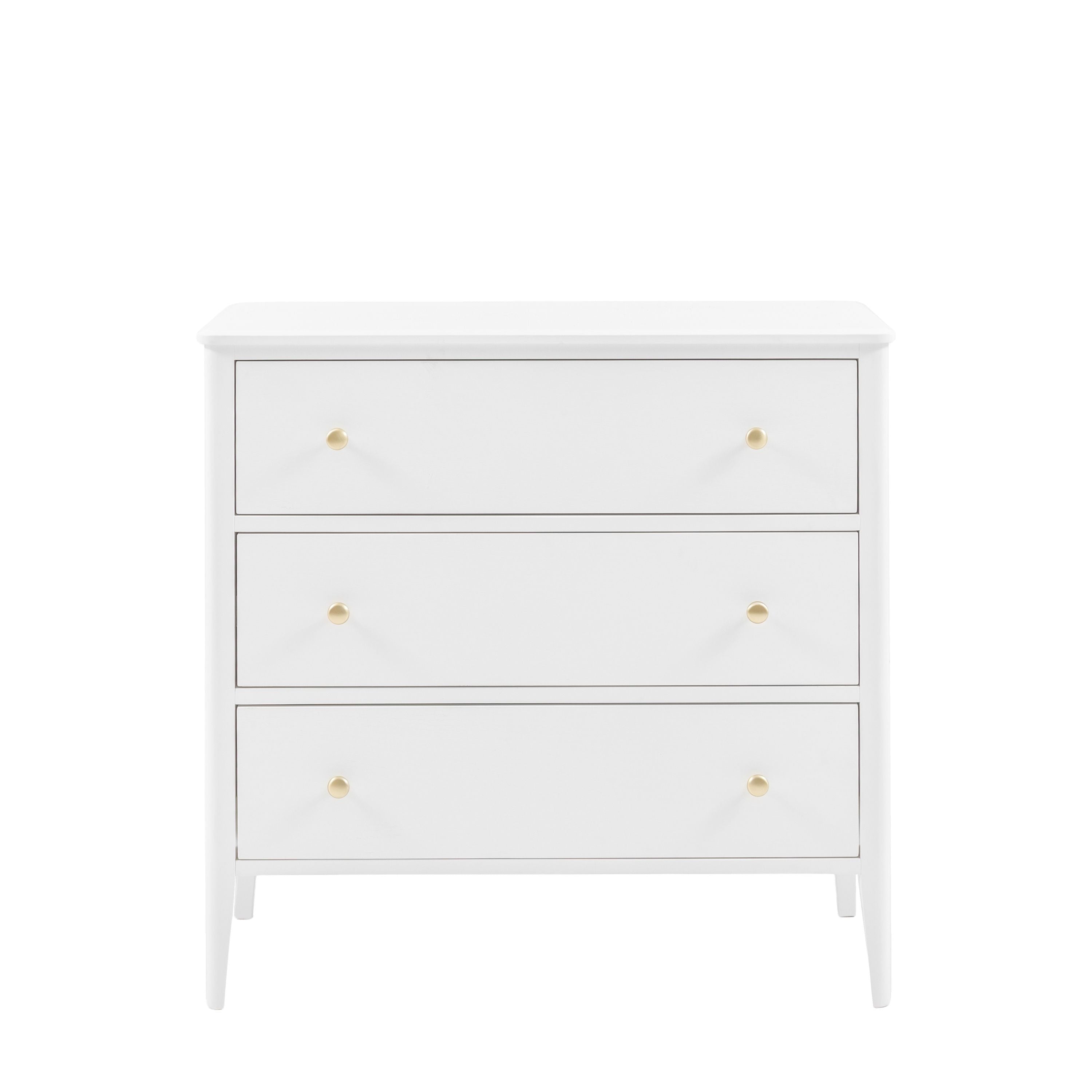 Lucian 3 Drawer Chest – White – Shropshire Design