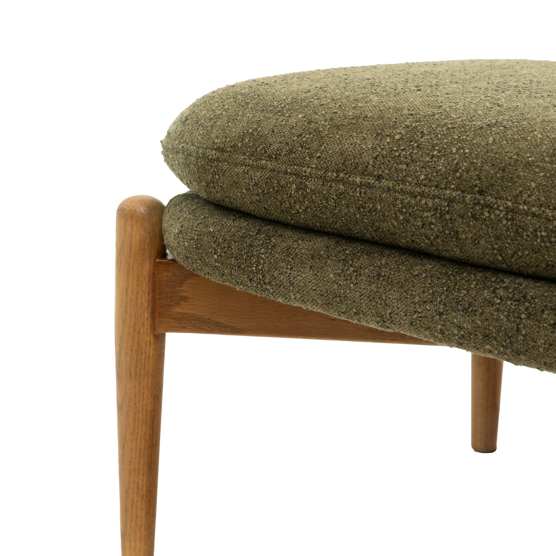 Luella Footstool – Green Boucle – Shropshire Design