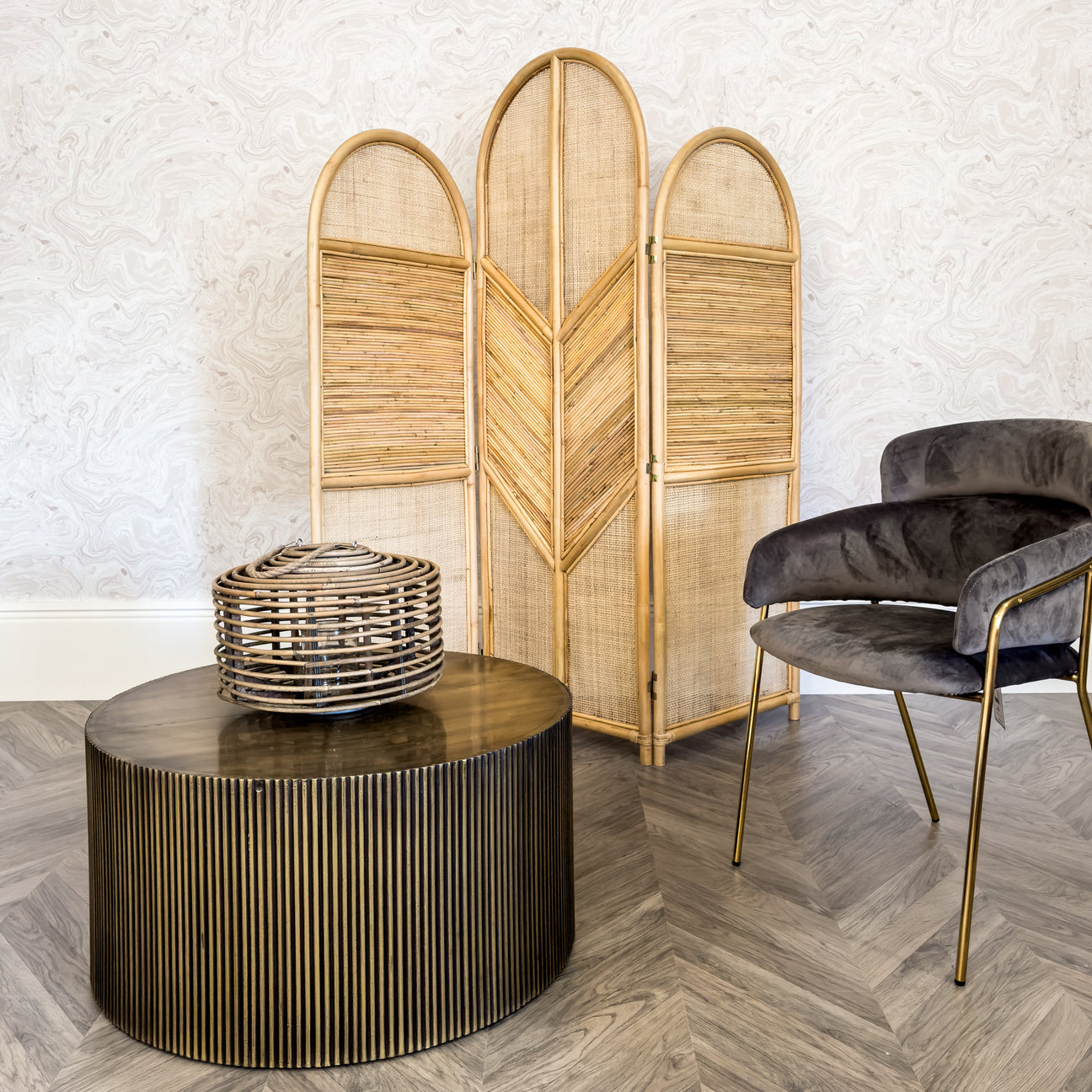 Mahina Eva 3 Panel Rattan Screen – Shropshire Design