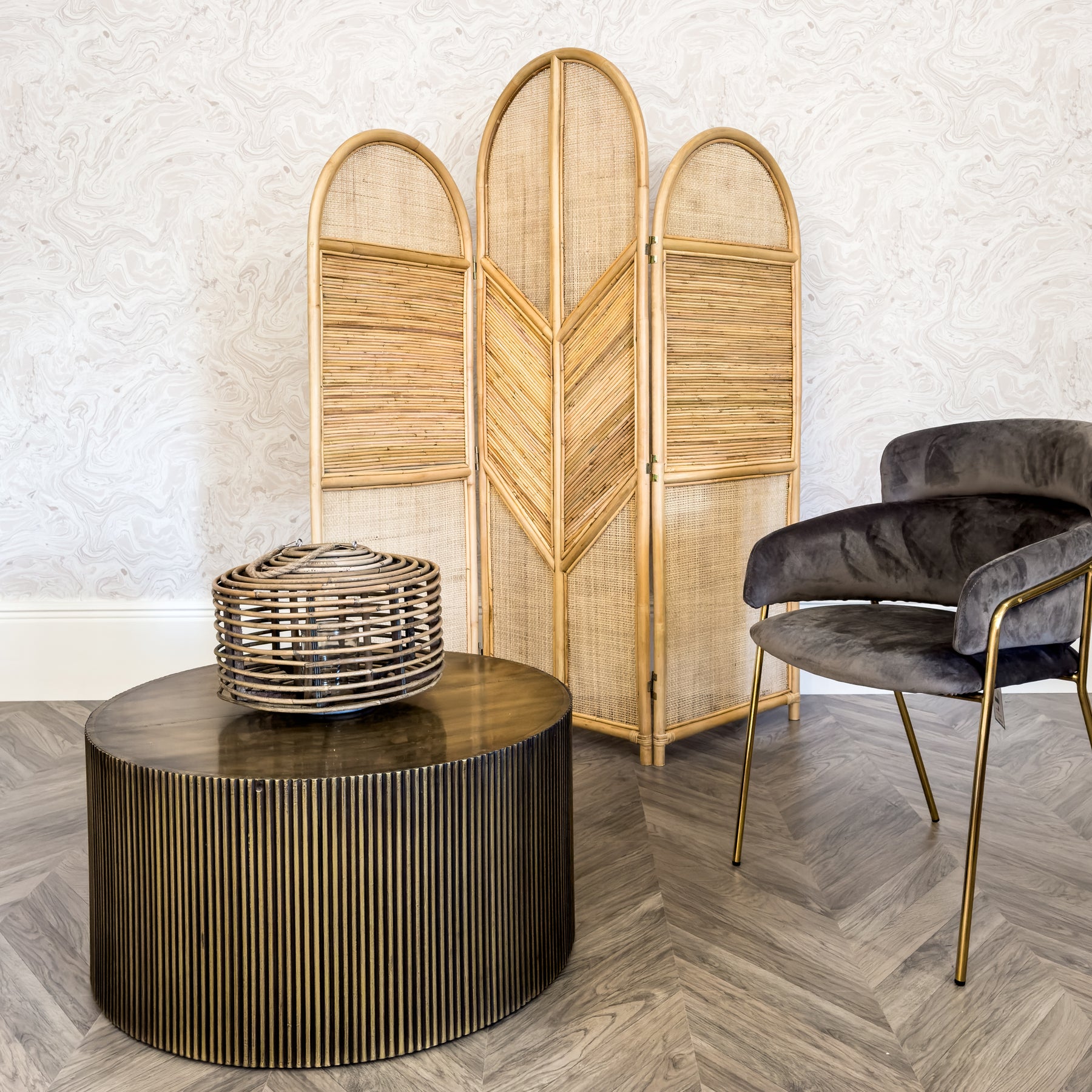 Mahina Eva 3 Panel Rattan Screen – Shropshire Design