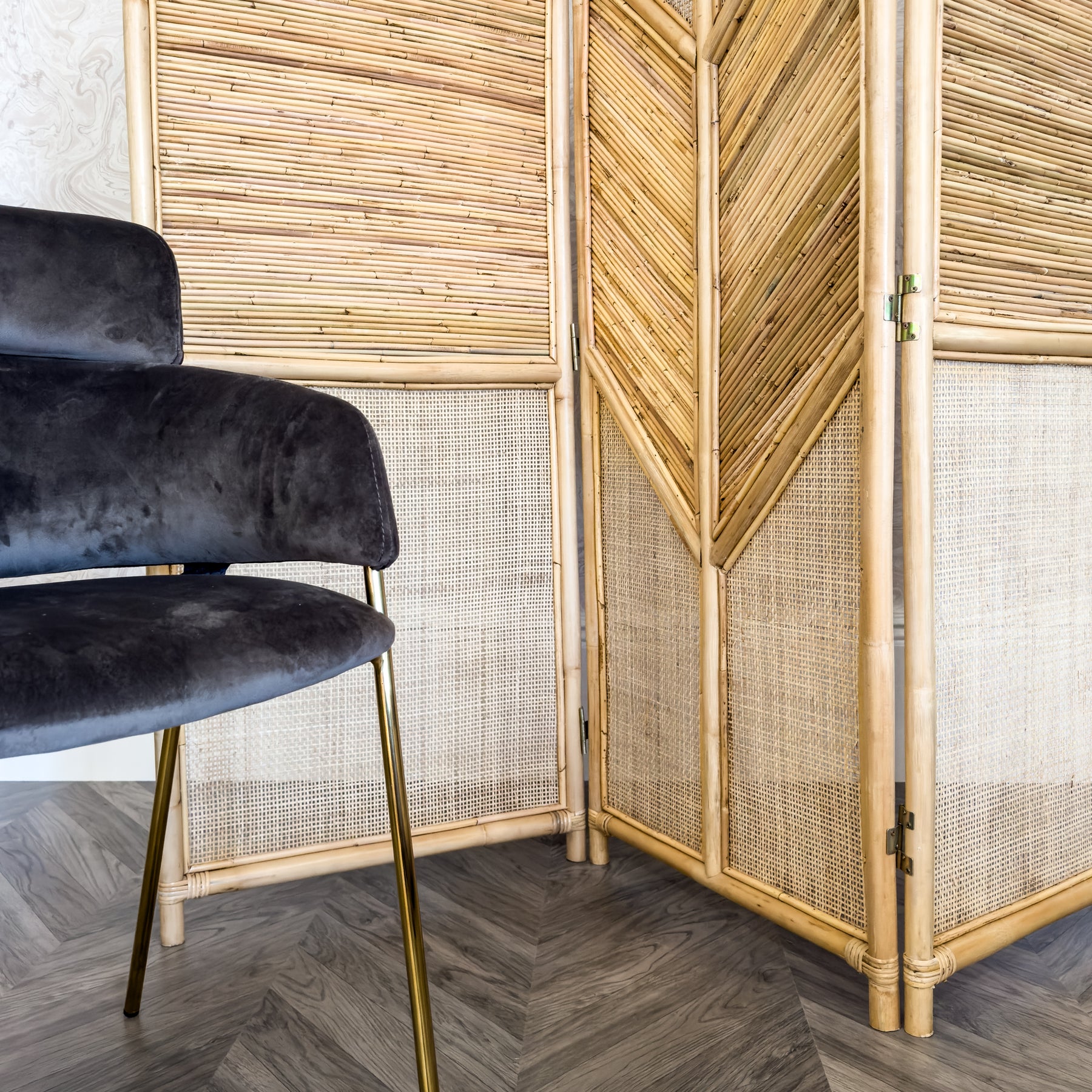 Mahina Eva 3 Panel Rattan Screen – Shropshire Design