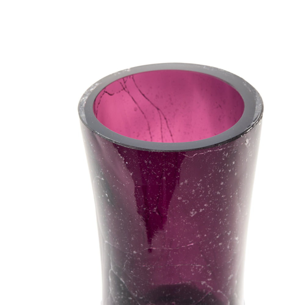 Pols Potten Crackled Ball Body Vase in Dark Purple Glass – Large ...