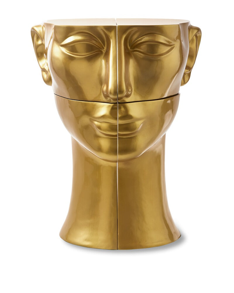 Pols Potten Head Side Table in Gold – Right Bottom – Shropshire Design