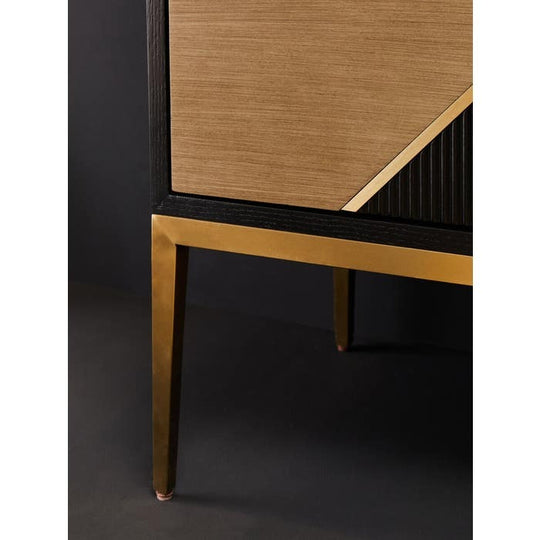 Raidan 2 Door Sideboard – Black and Gold – Shropshire Design