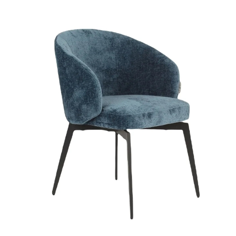 Richmond Interiors Amphara Dining Chair – Blue Chenille – Shropshire Design