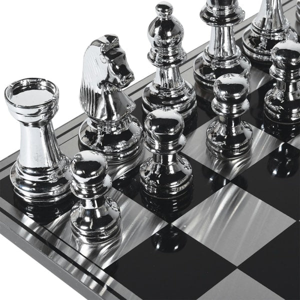Silver and Gold Oversized Chess Set – Shropshire Design