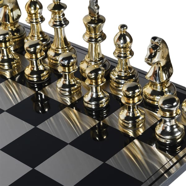 Silver and Gold Oversized Chess Set – Shropshire Design