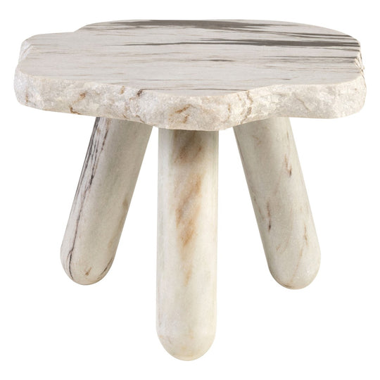 Thaddeus Side Table – Panda White Marble – Shropshire Design