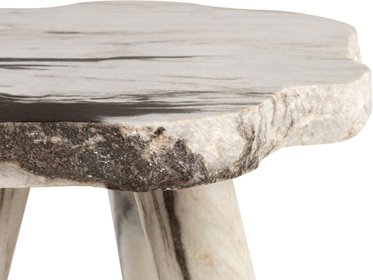 Thaddeus Side Table – Panda White Marble – Shropshire Design