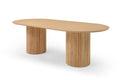Tommy Franks Lantine Pill Shaped Dining Table in Ash Oak – 240cm ...