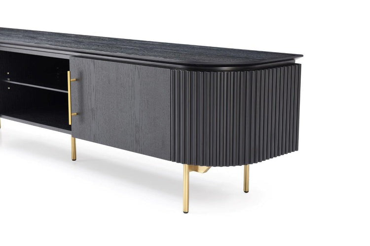 Tommy Franks Lantine TV Unit - Matte Black Oak – Shropshire Design