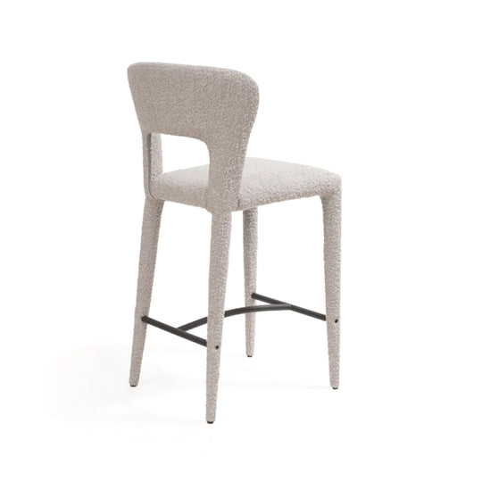Tommy Franks Pari I Bar Stool - Chex Boucle Steam – Shropshire Design