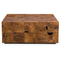 Uttermost Teak Tac Toe Coffee Table – Caramel – Shropshire Design