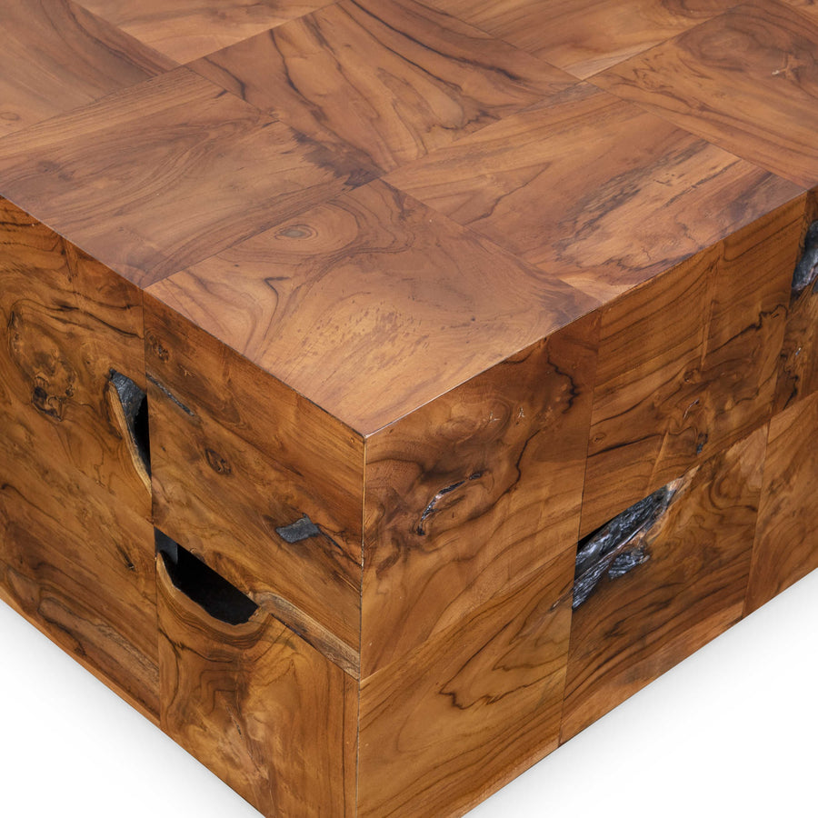 Uttermost Teak Tac Toe Coffee Table – Caramel – Shropshire Design