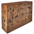 Uttermost Teak Tac Toe Console Table – Caramel – Shropshire Design
