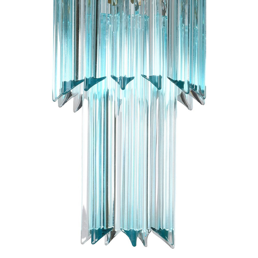 Azurine Cascading Chandelier with Blue Glass – Shropshire Design