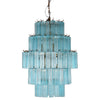 Azurine Tiered Chandelier with Blue Glass – Shropshire Design
