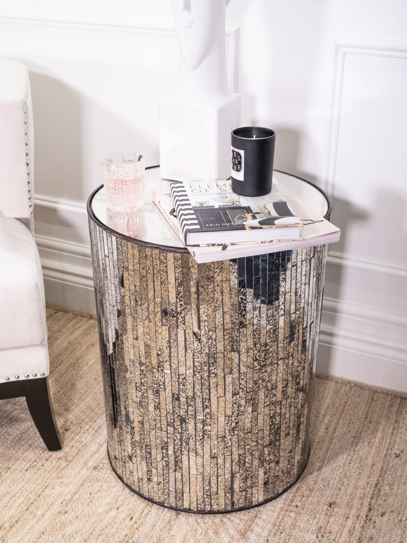 Mauritius Mirrored Side Table – Shropshire Design