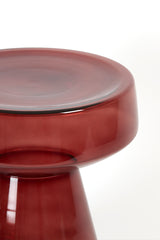 Light & Living Dakwa Side Table in Burgundy Glass – Shropshire Design