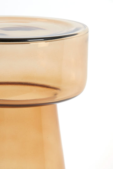 Light & Living Dakwa Tall Side Table in Ochre-Yellow Glass – Shropshire ...