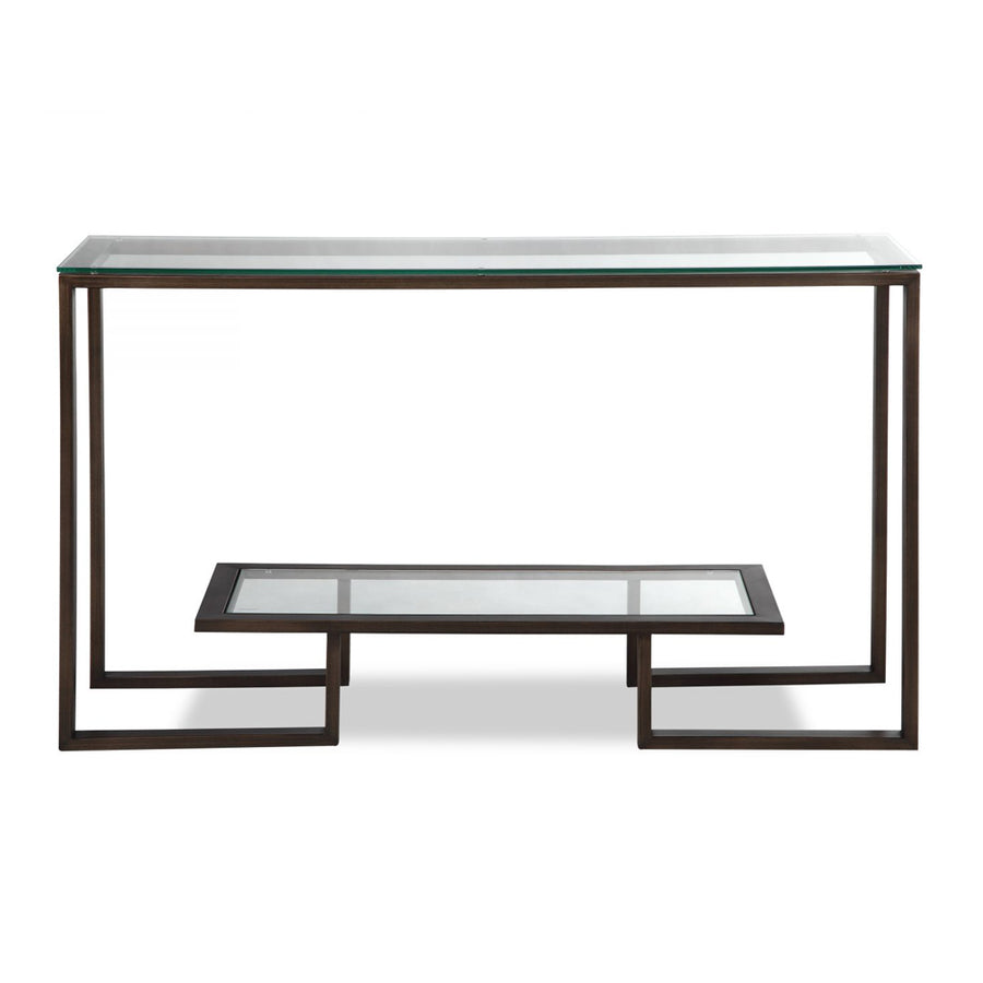 Liang & Eimil Mayfair Console Table with Glass and Antique Bronze ...